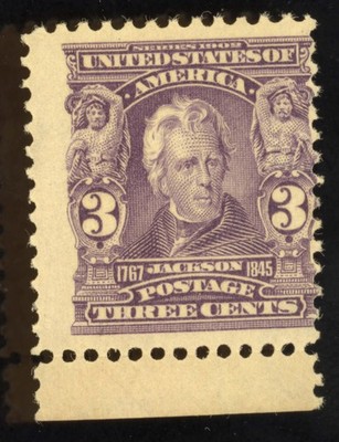 US Scott 302 Mint NH OG 3c bright violet Andrew Jackson Lot GOR621 ...