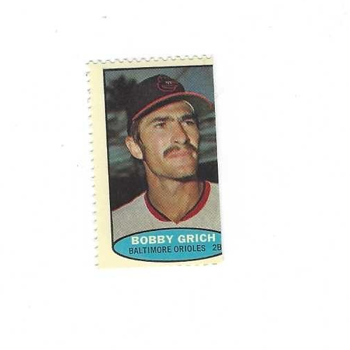 1974 TOPPS BASEBALL STAMP BOBBY GRICH BALTIMORE ORIOLES | eBay