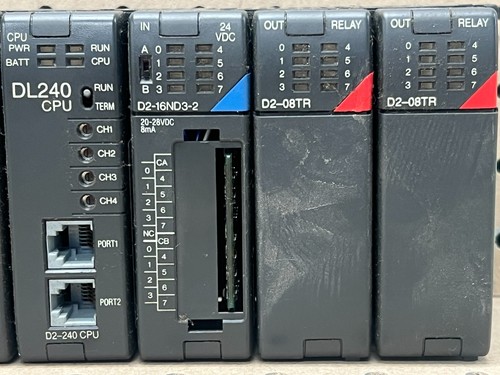 PLC Direct Logic 205 Koyo With DL240-CPU / D2-16ND3-2 / D2-08TR..2 Pcs ...