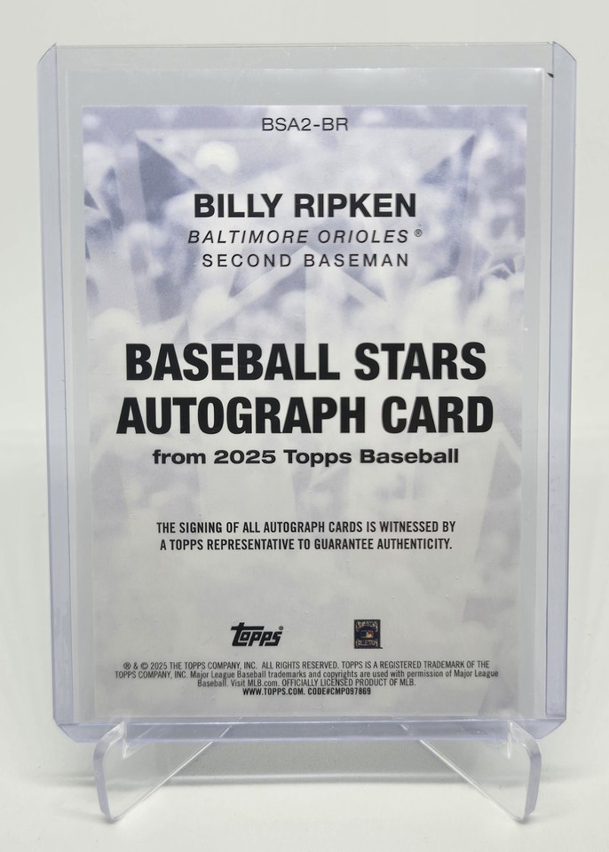 🔥2025 Topps Series 2 Billy Ripken Baseball Stars Autograph🔥Baltimore ...