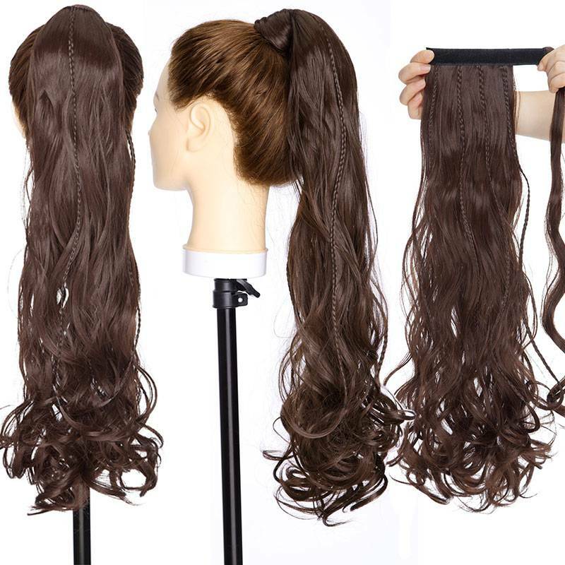 Premium Ponytail Clip In Straight Thick Pony Tail Extensions Natural ...