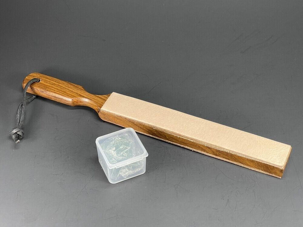 Hunting Leather Barber STROP Straight RAZOR & Knife Sharpening Shave ...