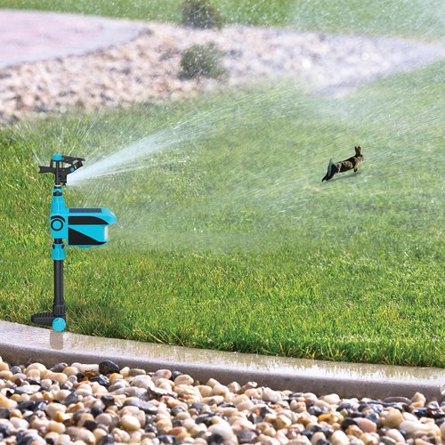AQUAJOE Yard Pest Deterrent Motion Activated Water Sprinkler DAY/NIGHT ...