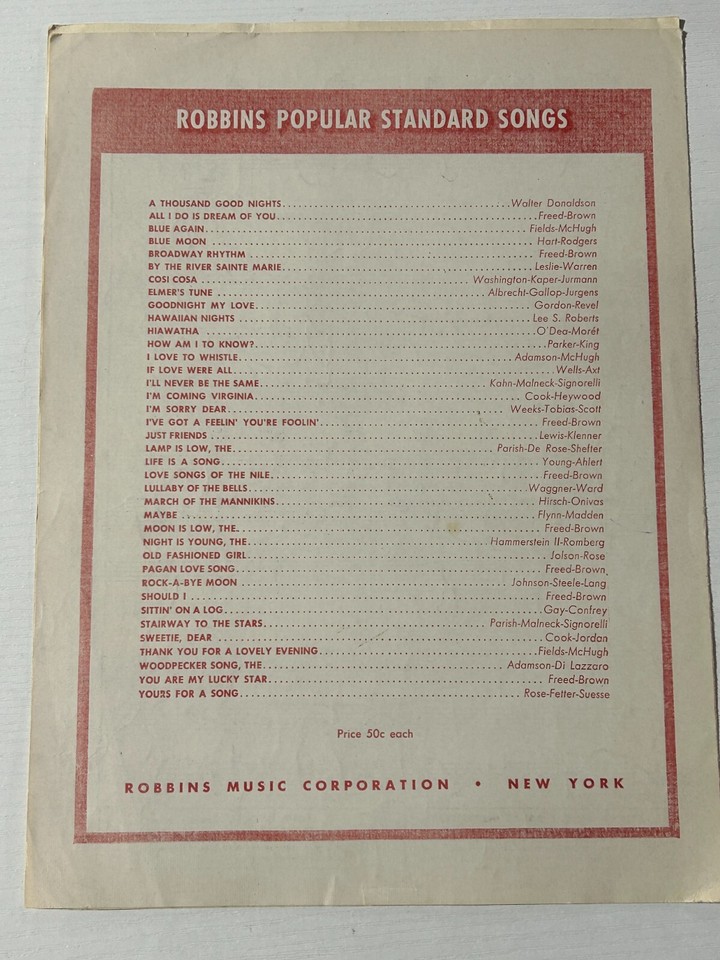 , preview full size image 1943 Sheet Music Ragtime Cowboy Joe by Lewis ...