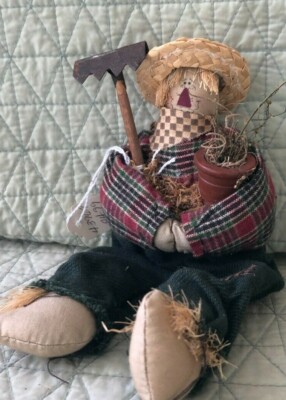 SMALL HANDMADE STUFFED SCARECROW DOLL | eBay