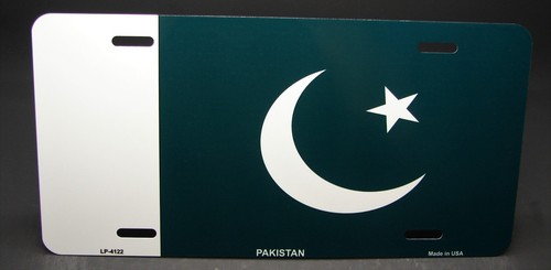 PAKISTANI PAKISTAN FLAG METAL CAR LICENSE PLATE AUTOTAG | eBay