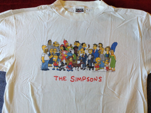 The Simpsons PROMO 1992 T-Shirt ORIGINAL XL RARE!!! Bart Homer Marge ...