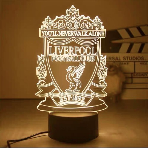 LIVERPOOL FC LED Night Light Logo Style Table Lamp Creative Home Decor ...