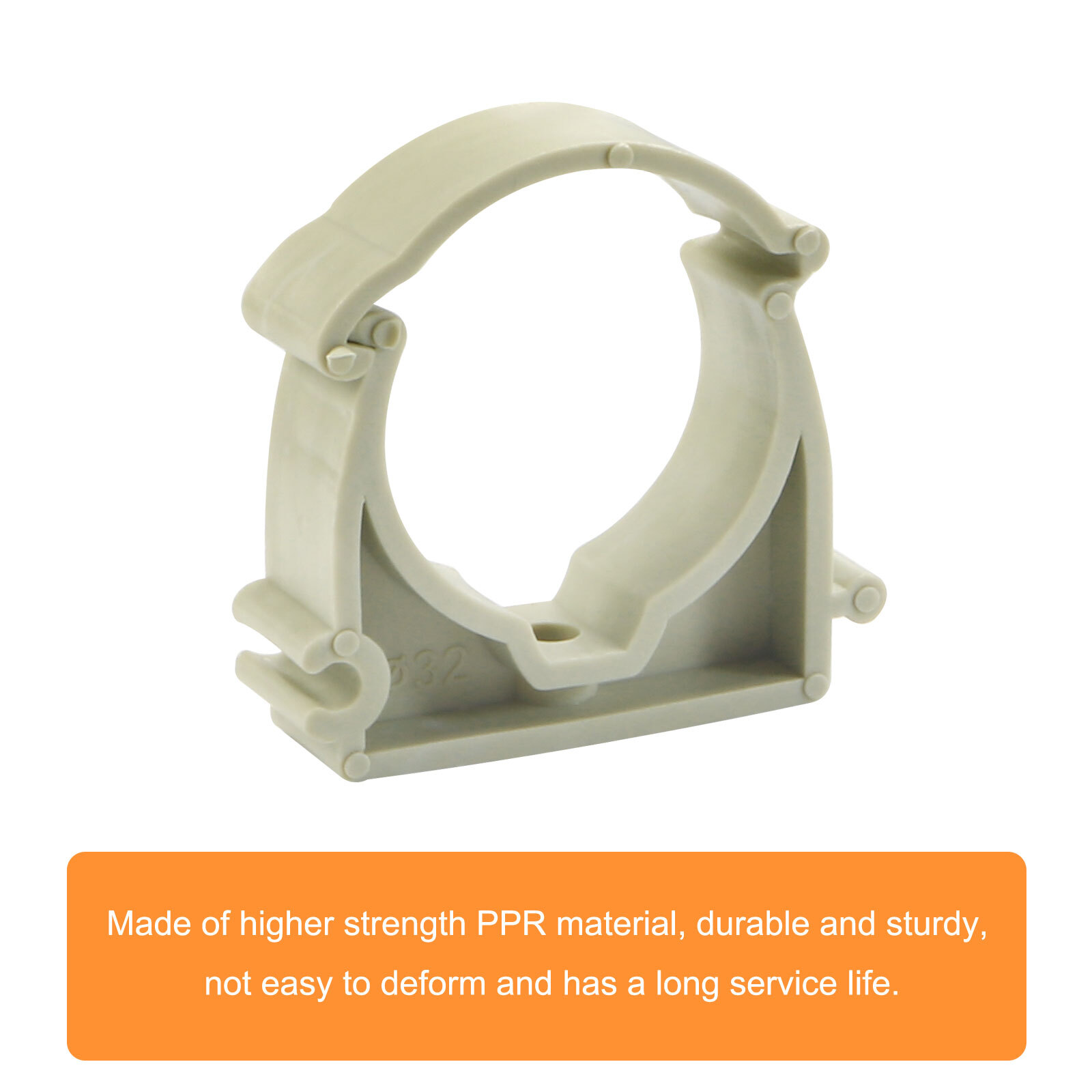 32mm Dia Tuyau Pinces Clips, PPR Eau Raccords Tube Support Serrure Gris ...