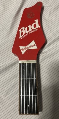 Vintage Budweiser Guitar Neck Draft Beer Tap Handle 1991 Bar Kegerator ...