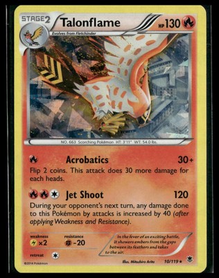 Talonflame #10/119 Cracked Ice Holo Phantom Forces VLP | eBay