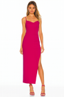 Ownley Pink Strappy Dress Size Small Long Maxi Leg Split Party Side ...