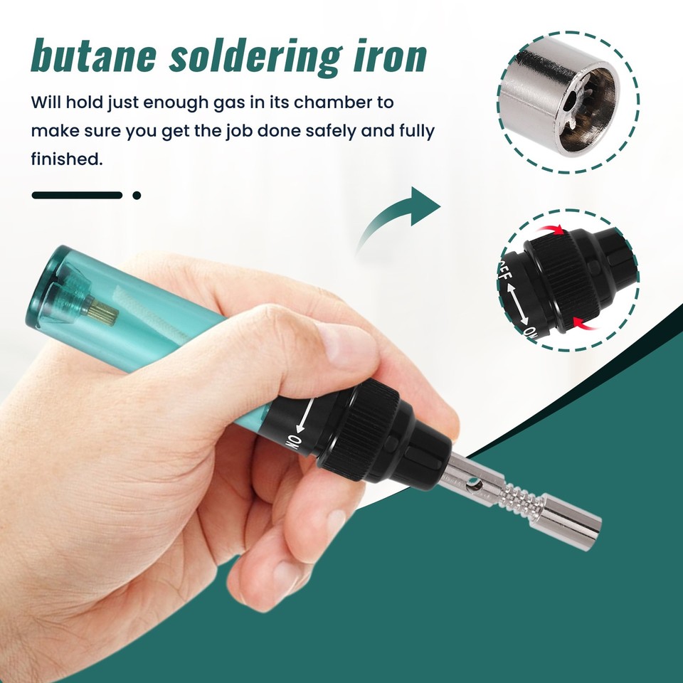 Cordless Torch Soldering Iron MT-100 Gas Soldering Iron Pen(Green ...