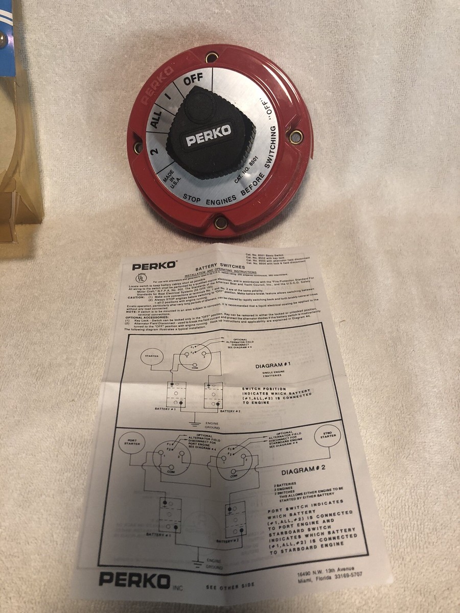 Perko Switch Wiring Diagram PERKO Battery Switch | IFish Fishing Forum