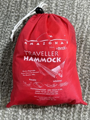 Byer Amazonas Easy Traveller Hammock Red, 54x84" Lightweight ...