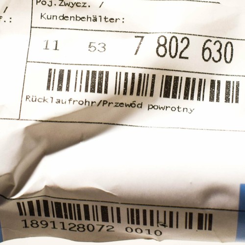 NEW BMW 3 E46 WATER HOSE RETURN PIPE 11537802630 7802630 OEM | eBay