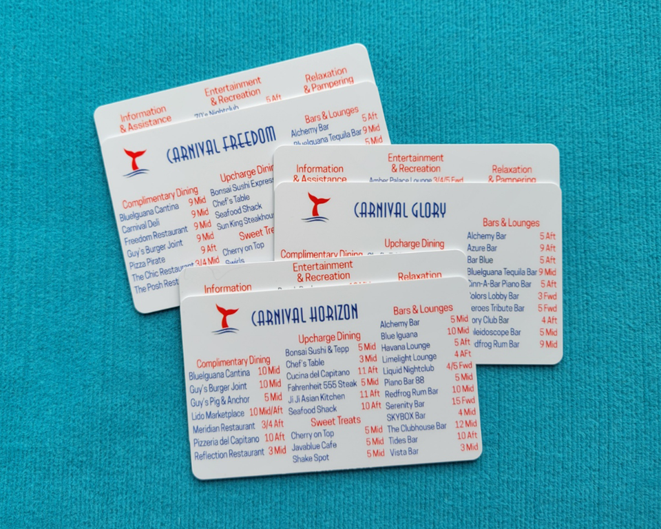 Carnival Cruise Deck Locator® - Deck Finder - Wayfinder - Deck Cards ...