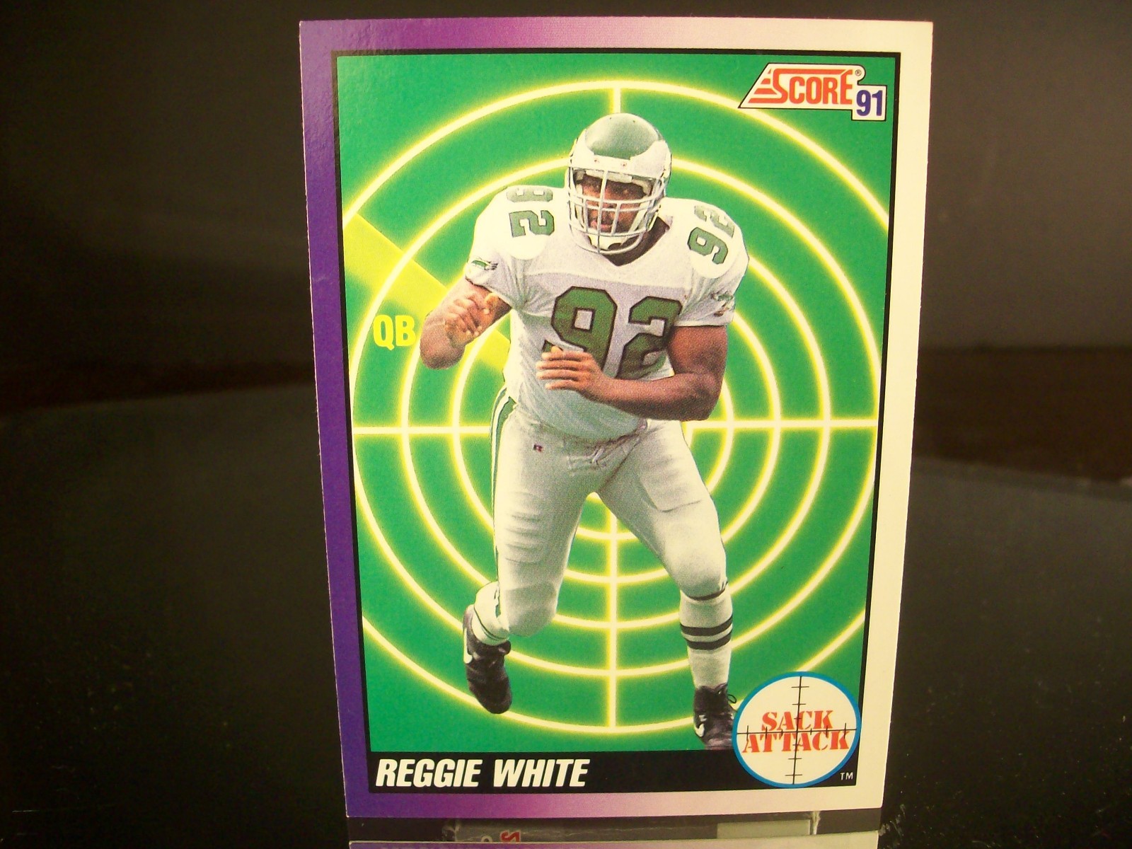 Rare Reggie White Score 1991 Card #655 SACK ATTACK Philadelphia Eagles ...