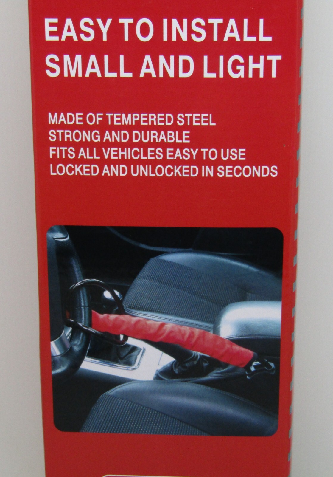 Carrofix Universal Red Steering Wheel Lock Anti-Theft Device with 2 ...