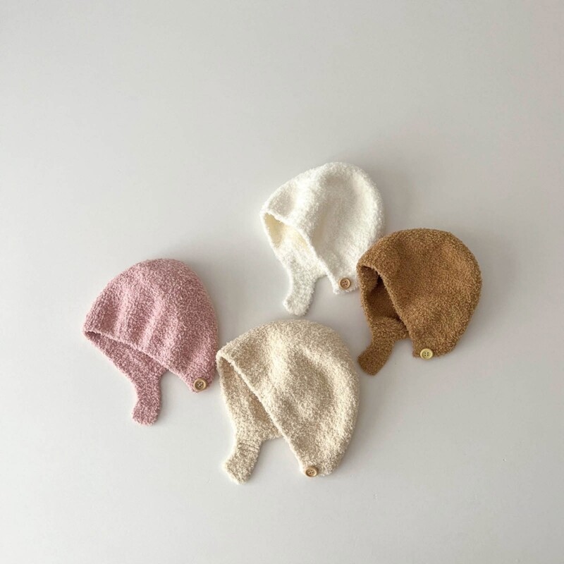 Infant Breathable Autumn Winter Solid Color Warm Bonnet for Cold Day | eBay
