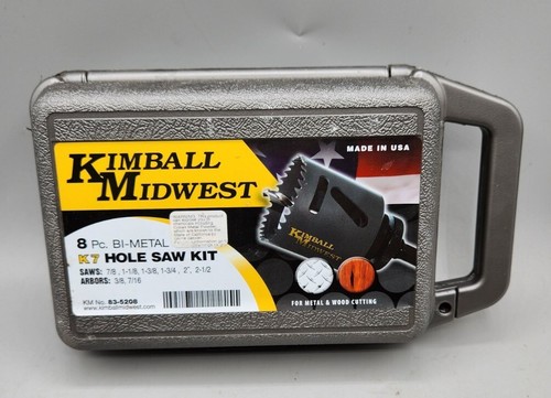 New Nib Kimball Midwest 8 piece hole saw kit brand metal wood | eBay