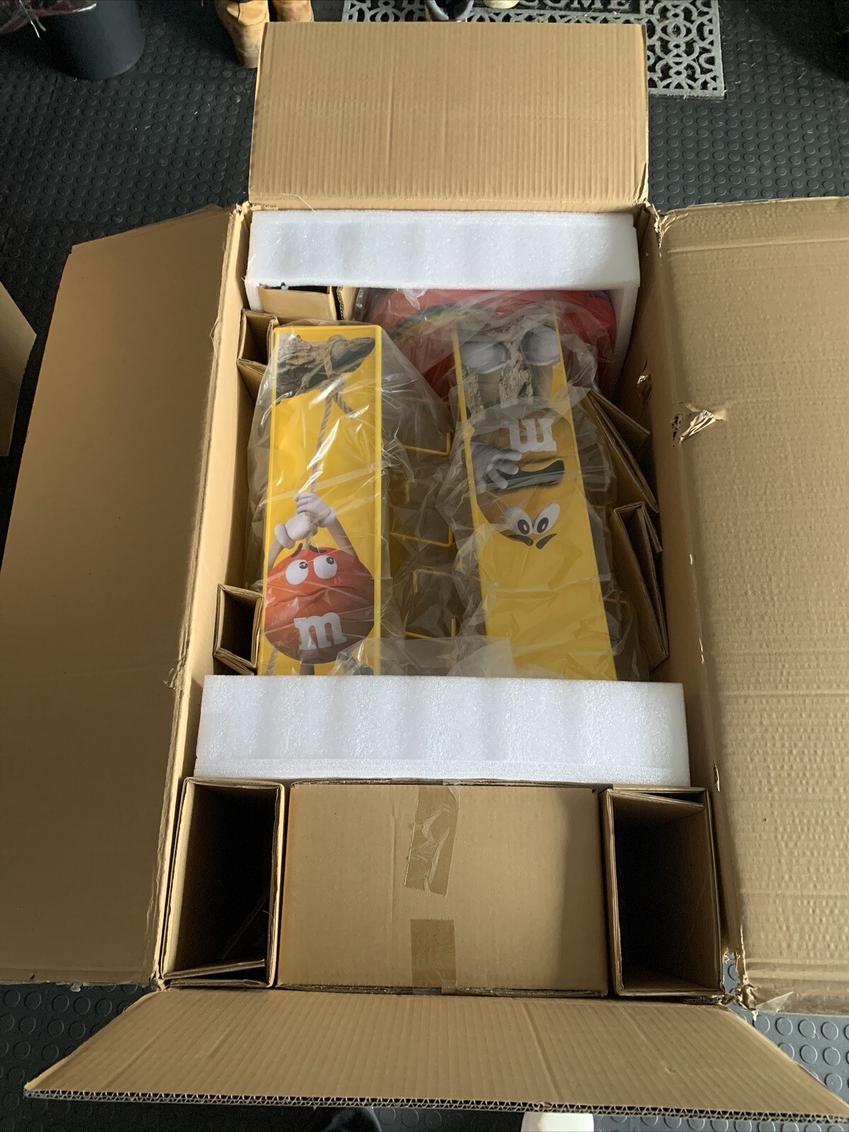 Red M&M Display Candy Store Yellow 8 Tier Rack Skittles Base On Wheels ...