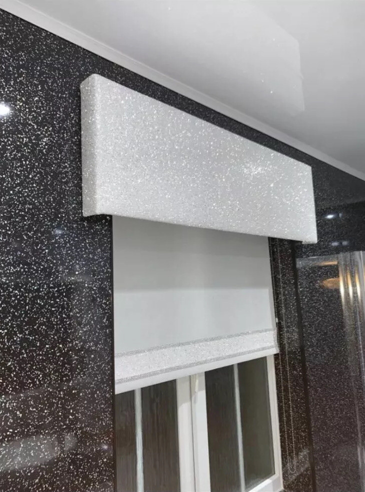 Diamond White Glitter Padded Window Pelmet | eBay UK