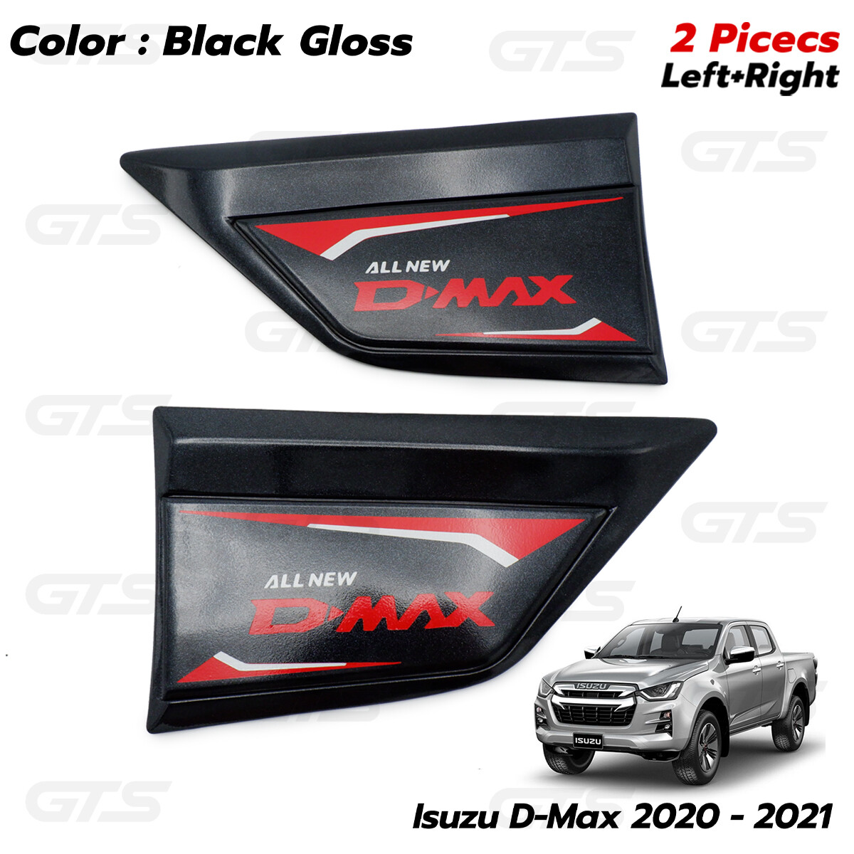 Black Side Vent Fender Trim Cover For Isuzu D-Max X-Series 4WD 2020 ...
