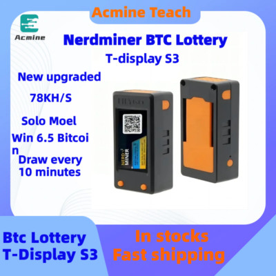 Btc Lottery Nerdminer T-Display S3 V2.0 Version 78KHS btc Solo Lottery ...