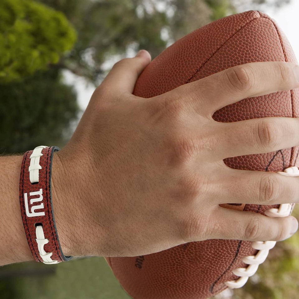 Pets First NFL Leather Football Bracelet for Men & Women One Size ...