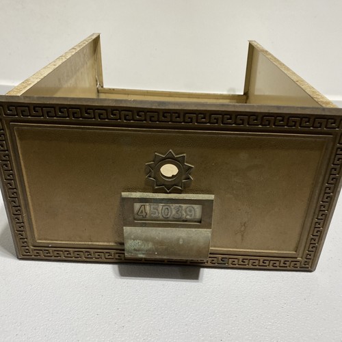 Vintage Brass US Post Office PO Box Mail Drawers 10.5" X 6" Antique | eBay