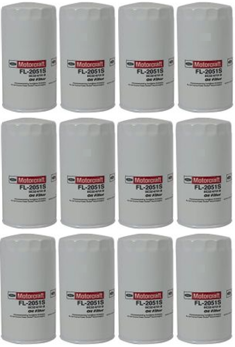 Case of 12 OEM Ford Motorcraft Engine Oil Filters FL2051S BC3Z-6731-B ...