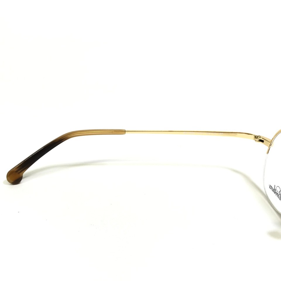 Brooks Brothers Eyeglasses Frames BB1042 1172 Gold Round Half Rim 48-18 ...