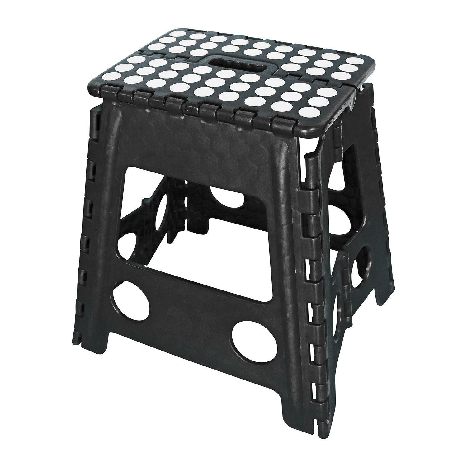 Plastic Folding Step Up Stools Collapsible Foldaway Large Heavy Duty ...