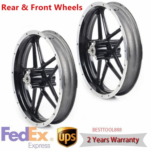 Rear & Front Wheels Kit 2.50-10 Tire Rim Hub for 49-50cc E-bike Mini ...
