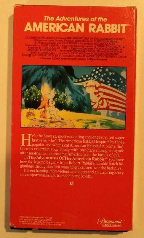 The Adventures of the American Rabbit (VHS 1987)Super Rare**** | eBay
