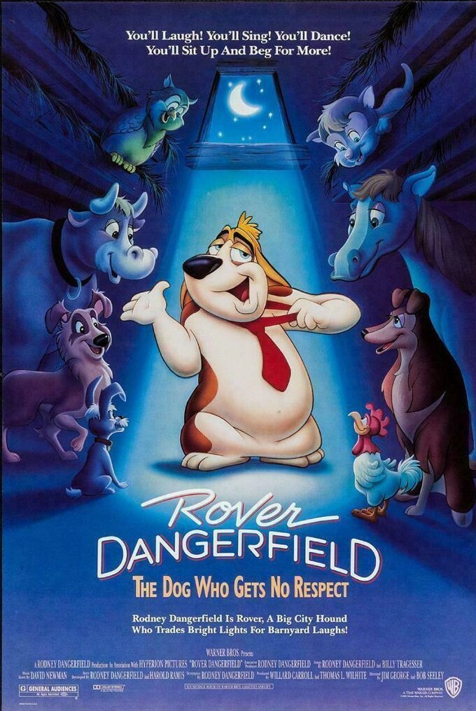 ROVER DANGERFIELD ORIGINAL ROLLED 27X40 MOVIE POSTER 1991 RODNEY DOG NO ...