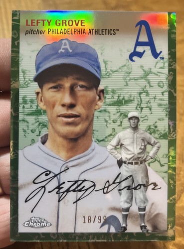 Lefty Grove 2023 Topps Chrome Platinum Anniversary Green Toile 18/99 ...
