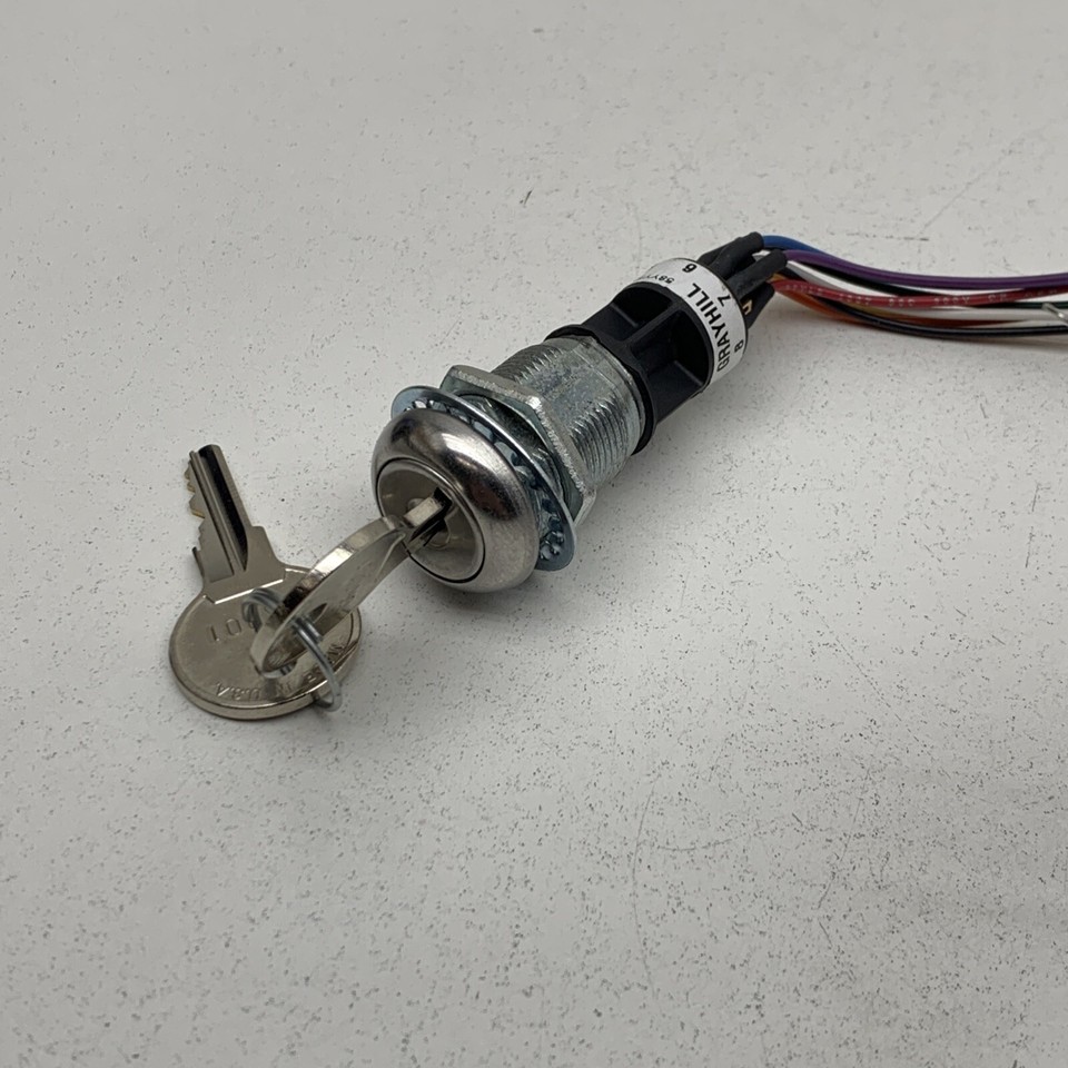 Grayhill 58YY500047 Key Switch 3-Position Double Pole 115/220V, 200mA ...