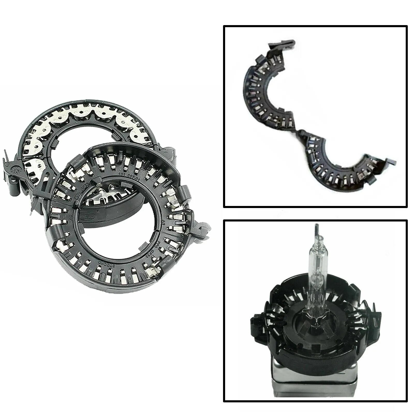 2/4x D1S D3S HID Bulb Holder Clip Rings Retainers Adapter Bracket With ...