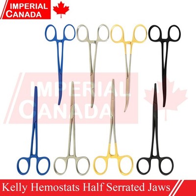 Kelly Hemostat Straight Curved Locking Clamp Veterinary Forceps ...