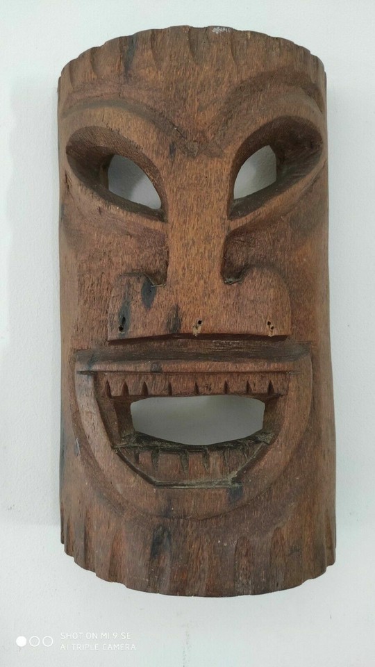 Wooden Sculpture Papua Oceanic Art Mask. Pacific Islands Mask Oceania ...