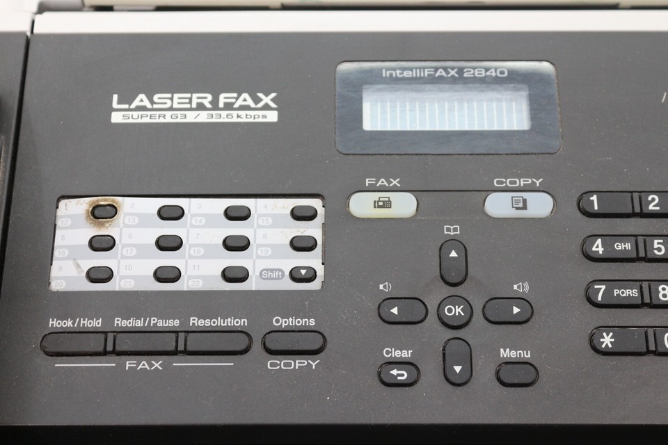 Brother FAX-2840 FAX2840 IntelliFax-2840 High-Speed Laser Fax ...