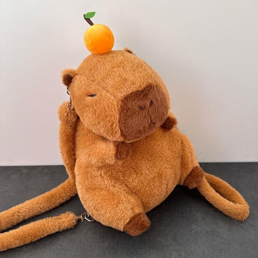Fluffy Capybara Backpack Large Capacity Shoulder Backpacks Kids Gift | eBay