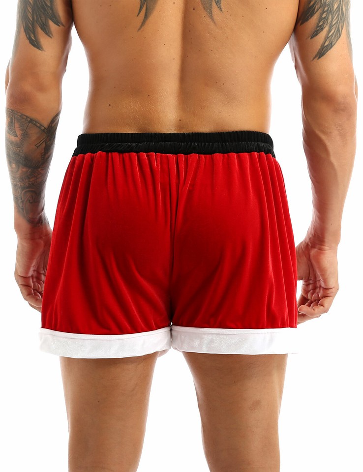 AU Sexy Mens Christmas Santa Thong G-string Cosplay Boxer Shorts ...