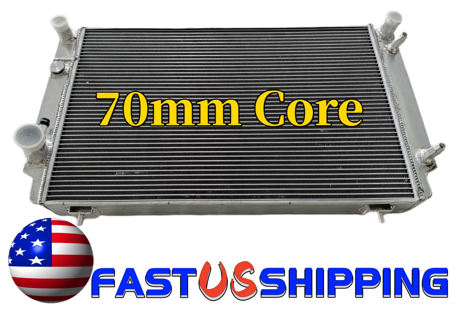 🇺🇸 Aluminum Radiator Fit Jaguar XJS/XJ12 5.3L V12 AT 1976-1996 70MM ...