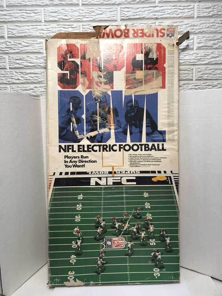 Vintage 1988 Electronic Football Metal Game Table With Original Box | eBay