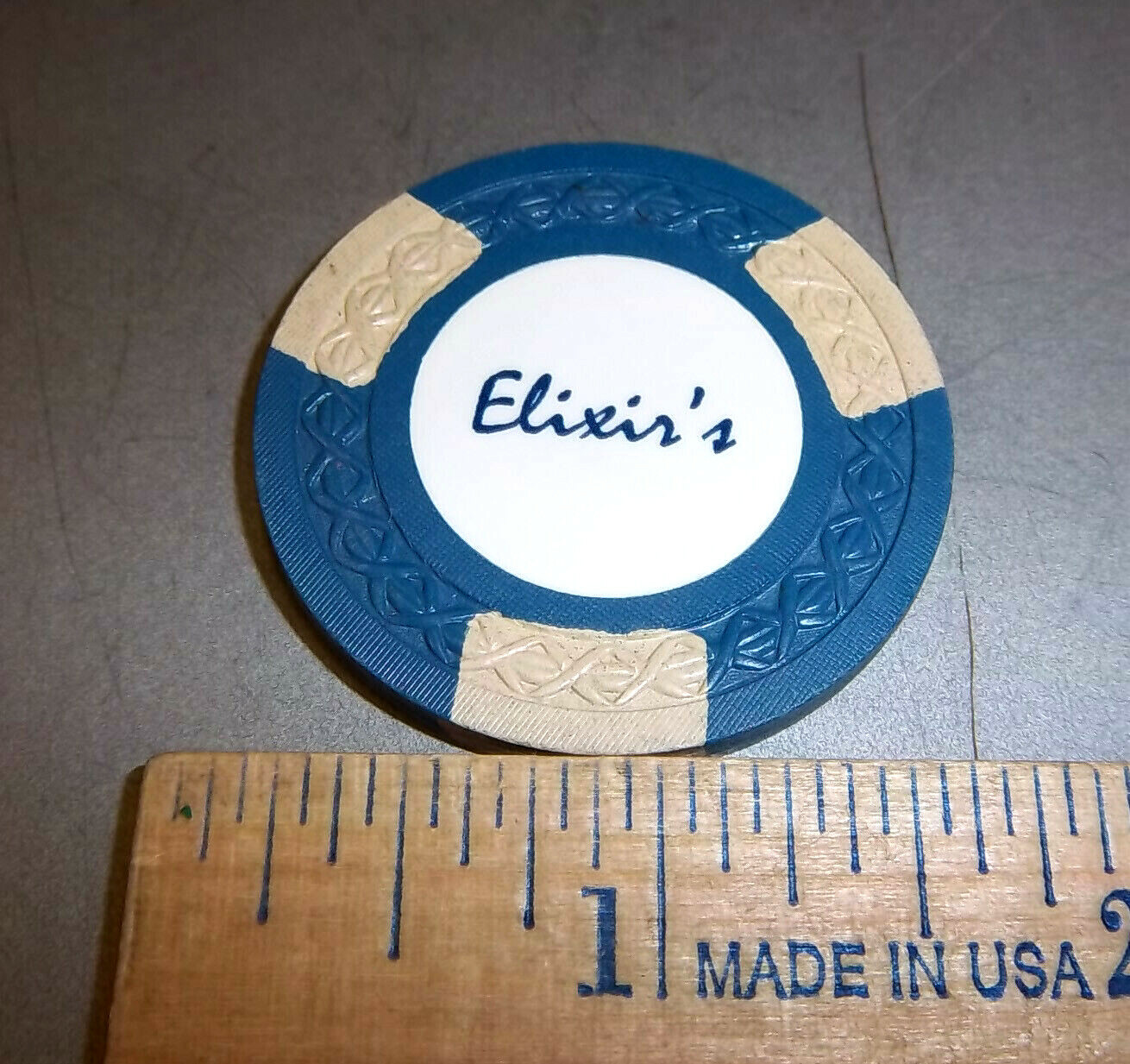 casino style poker chip, ELIXIR's, free drink! clay style poker chip ...
