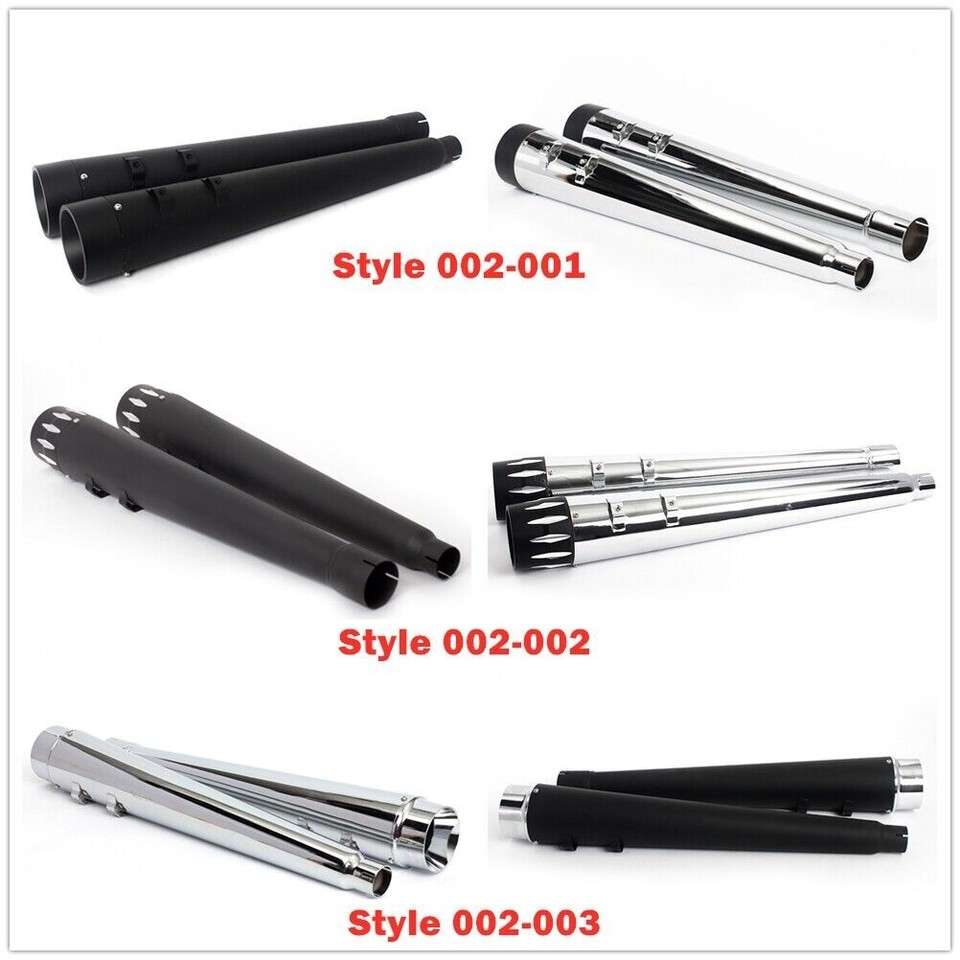 4" Megaphone Mufflers Exhaust Pipe for Harley Touring Electra Street ...
