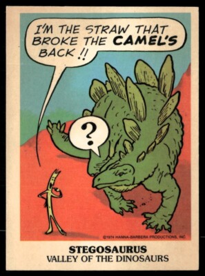 1974 Wonder Bread Hanna Barbera Valley of the Dinosaurs Stegosaurus #15 ...